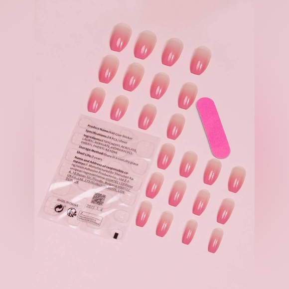 Makeup | New 24pcs Ombr Short Coffin Press On Nails | Poshmark